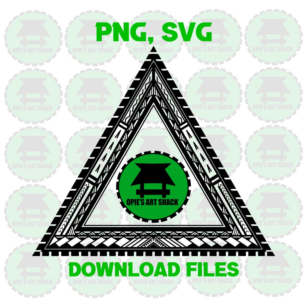 Tribal Pattern Triangle Svg, Png Boarder Download Files for Wall Art ...