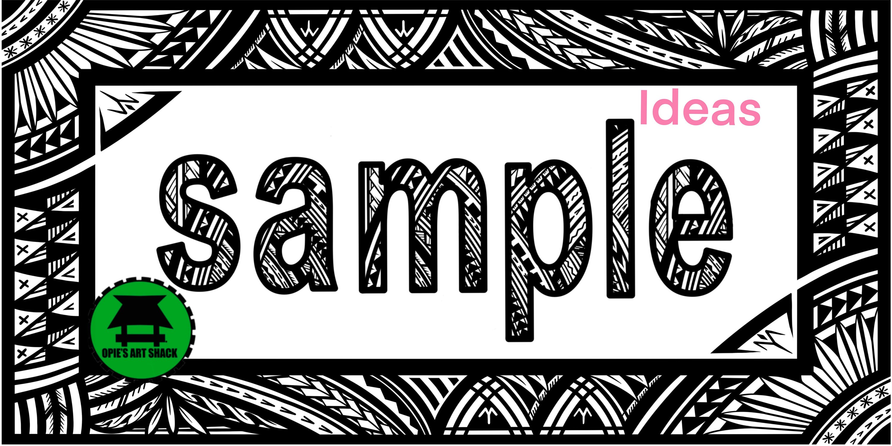 Polynesian Frame SVG, Rectangular Cut Files Silhouette, Tribal Pattern ...
