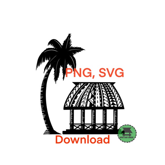Samoan Fale Png Samoan House Png Samoan Png File | Etsy