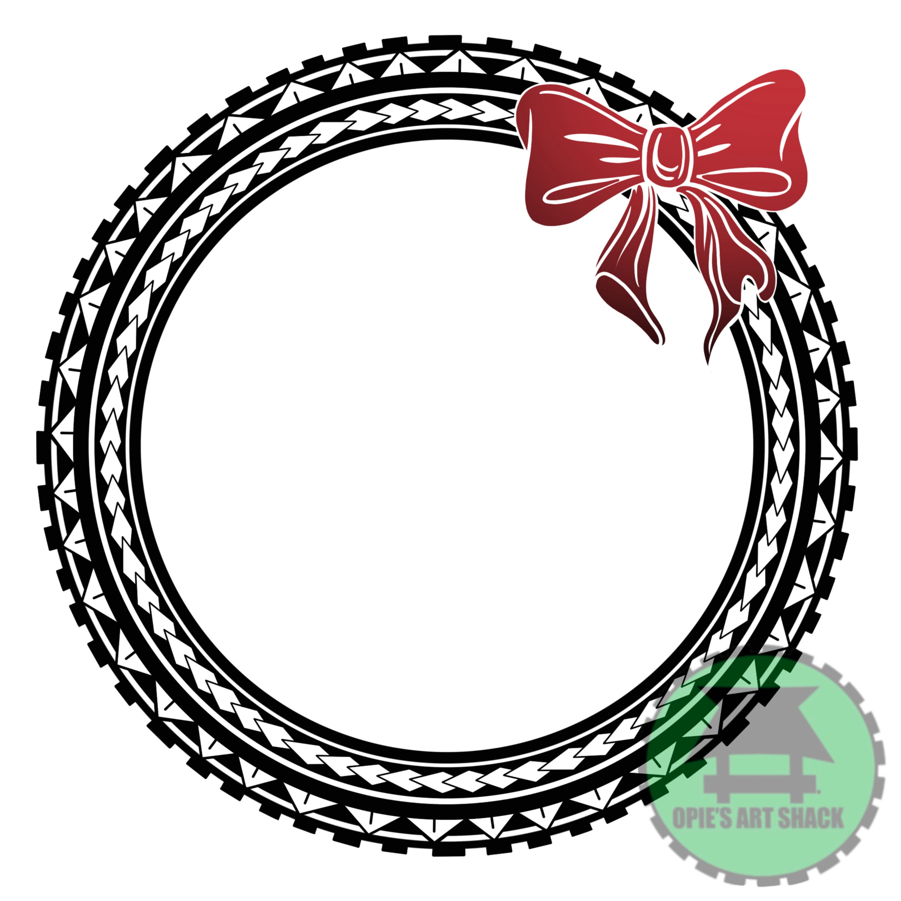 Circle Border SVG , Polynesian Tribal Pattern, Border SVG, Wood Sign ...