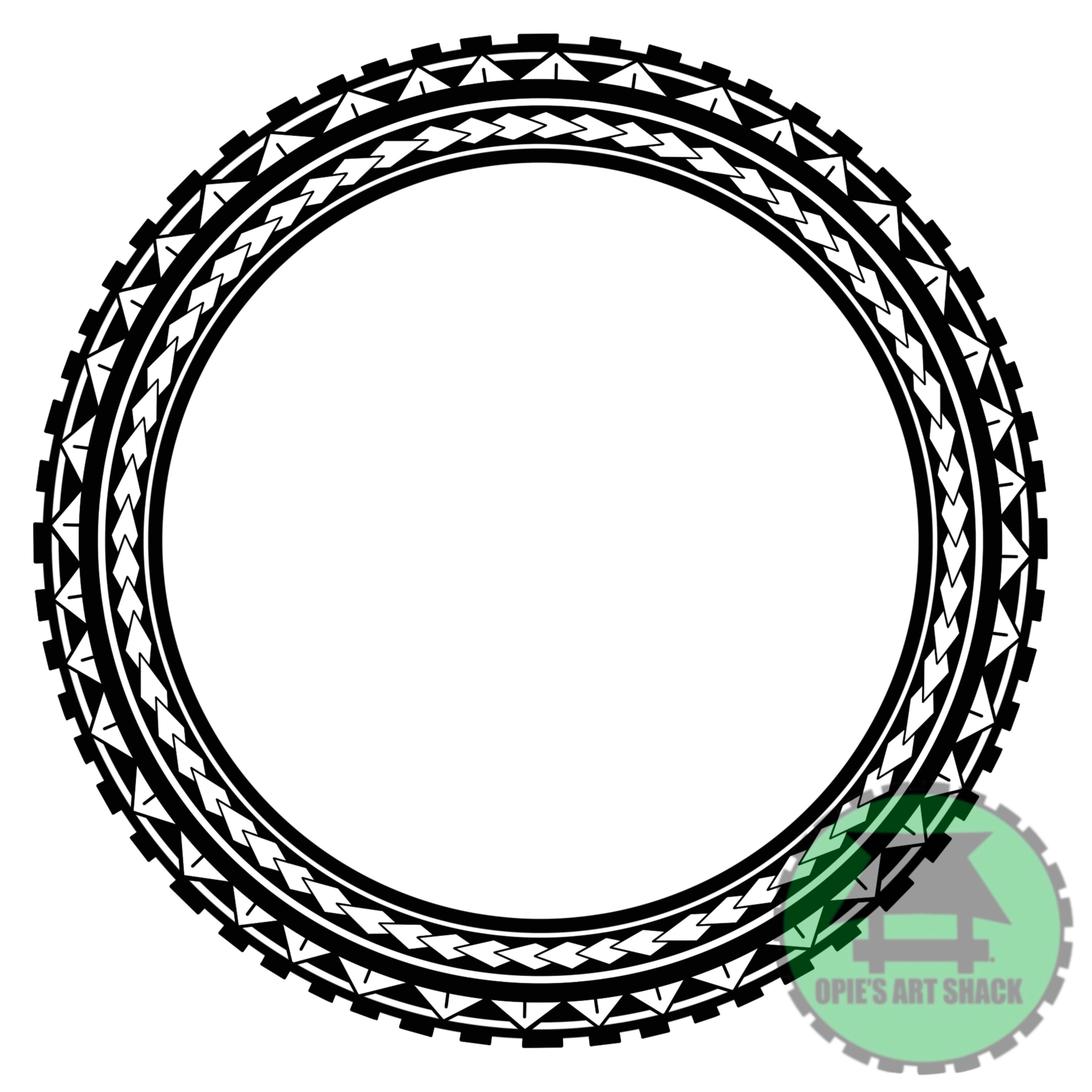 Hawaiian Tribal Pattern Border