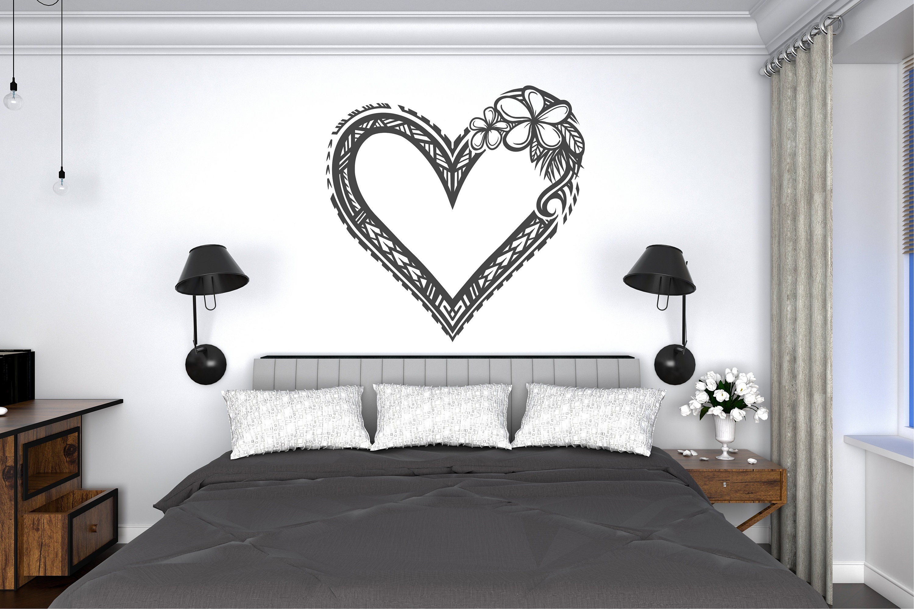 Tribal Heart SVG, PNG, Polynesian Picture Frame, Wall Hawaiian Art ...
