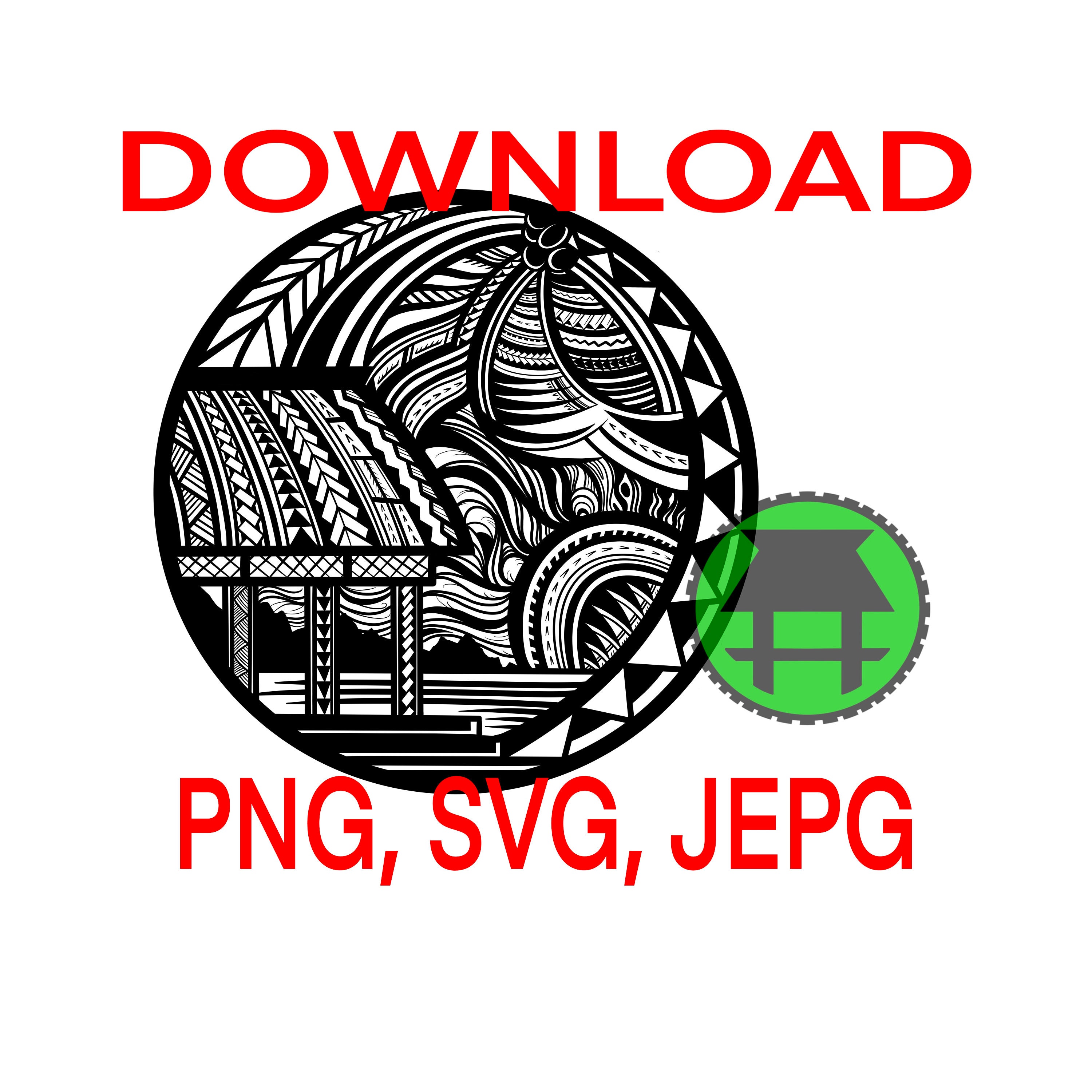 Samoan House Tribal Pattern Svg, Png - Etsy UK