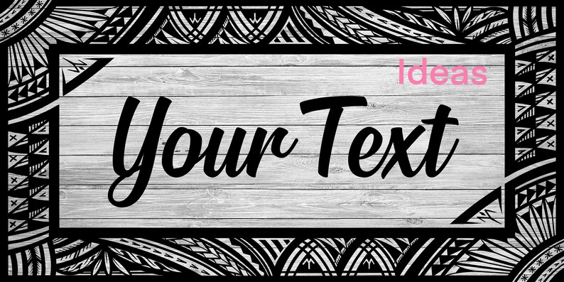 Polynesian Frame SVG, Rectangular Cut Files Silhouette, Tribal Pattern ...