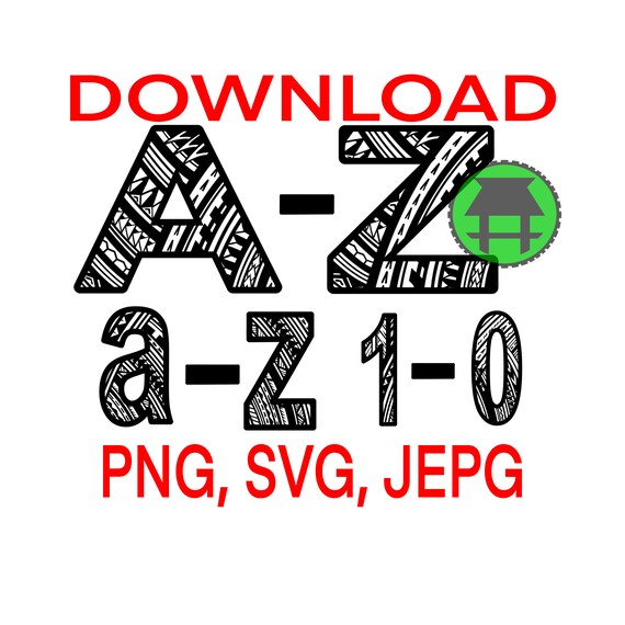 Polynesian Tribal Alphabet Samoa Pattern SVG PNG Wall - Etsy UK