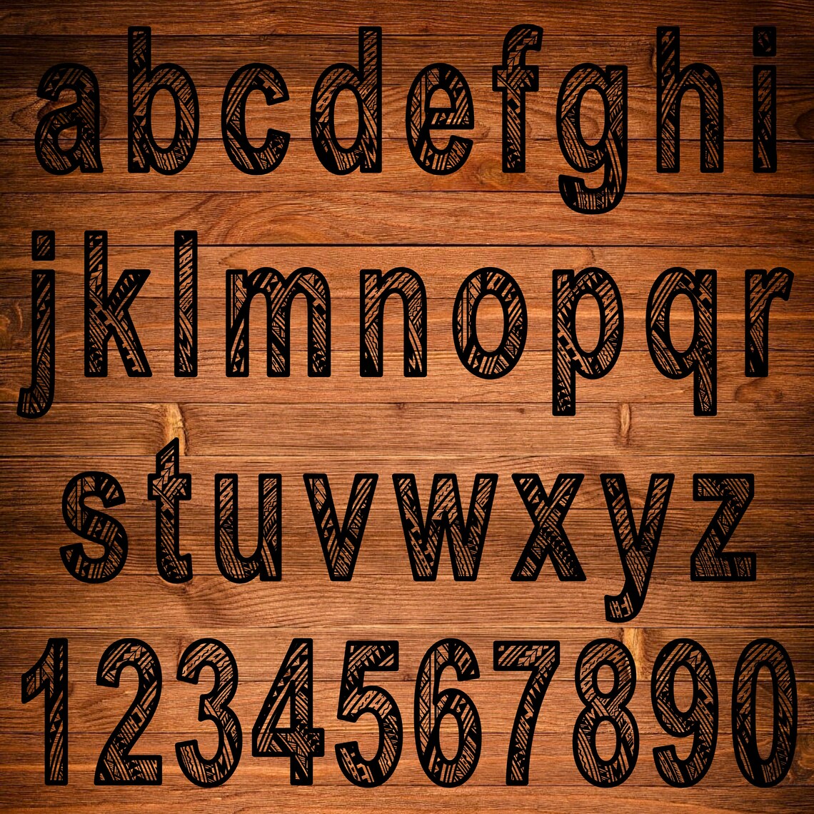 Polynesian Tribal Alphabet Samoa Pattern SVG PNG Wall - Etsy Australia