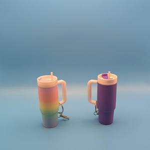 Mini Stanley Inspired Tumbler Keychain: Chapstick Holder & Secret Stash ...