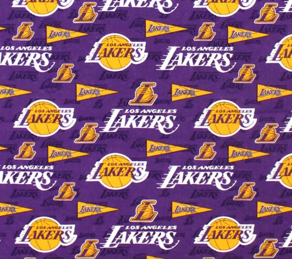 Los Angeles Lakers Cotton Fabric Pennants | Etsy