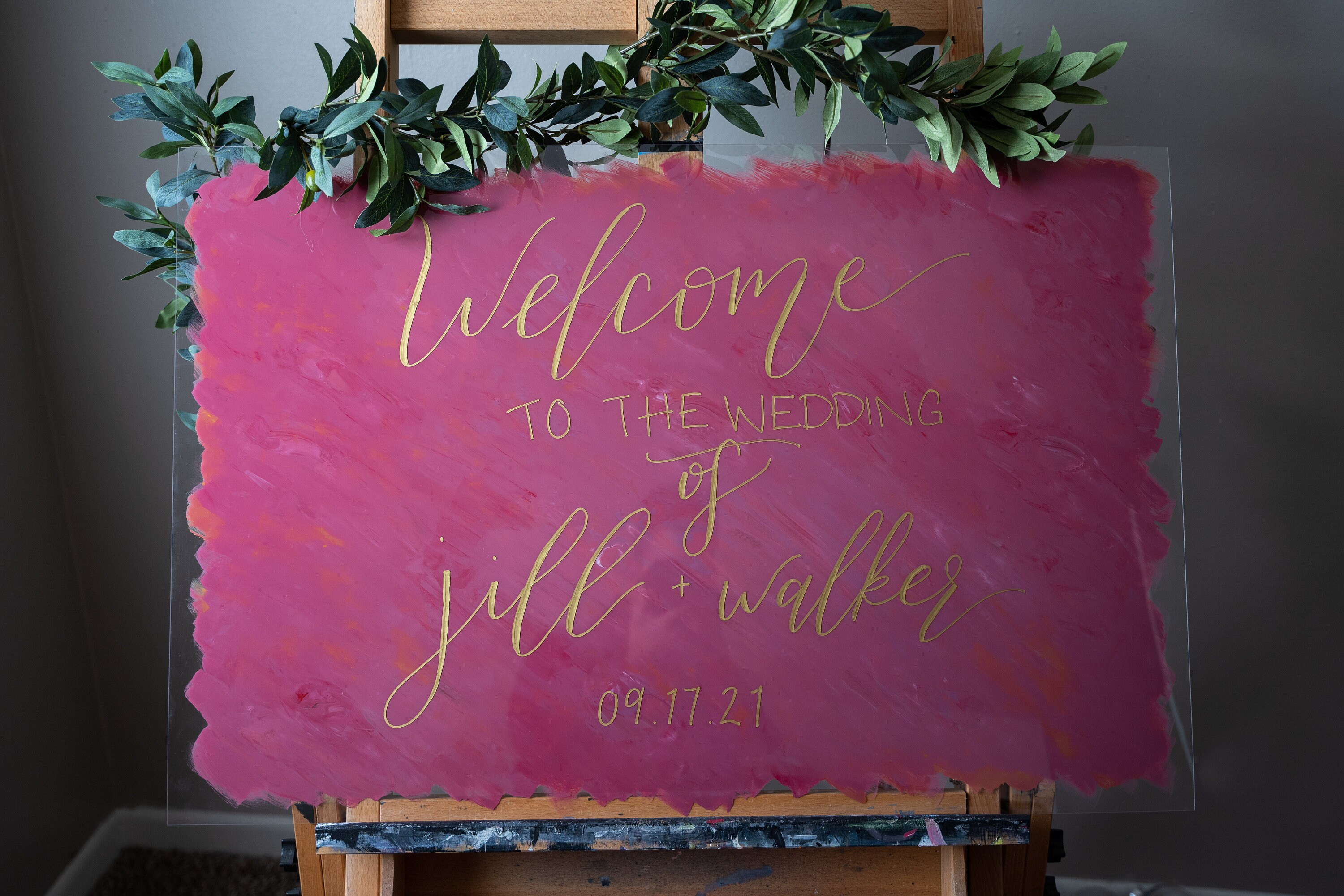 Personalized Wedding Welcome Calligraphy Sign | Etsy