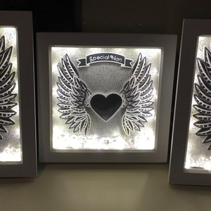 Remembrance Angel Wings 3D Layered Light up Shadow Box | Etsy