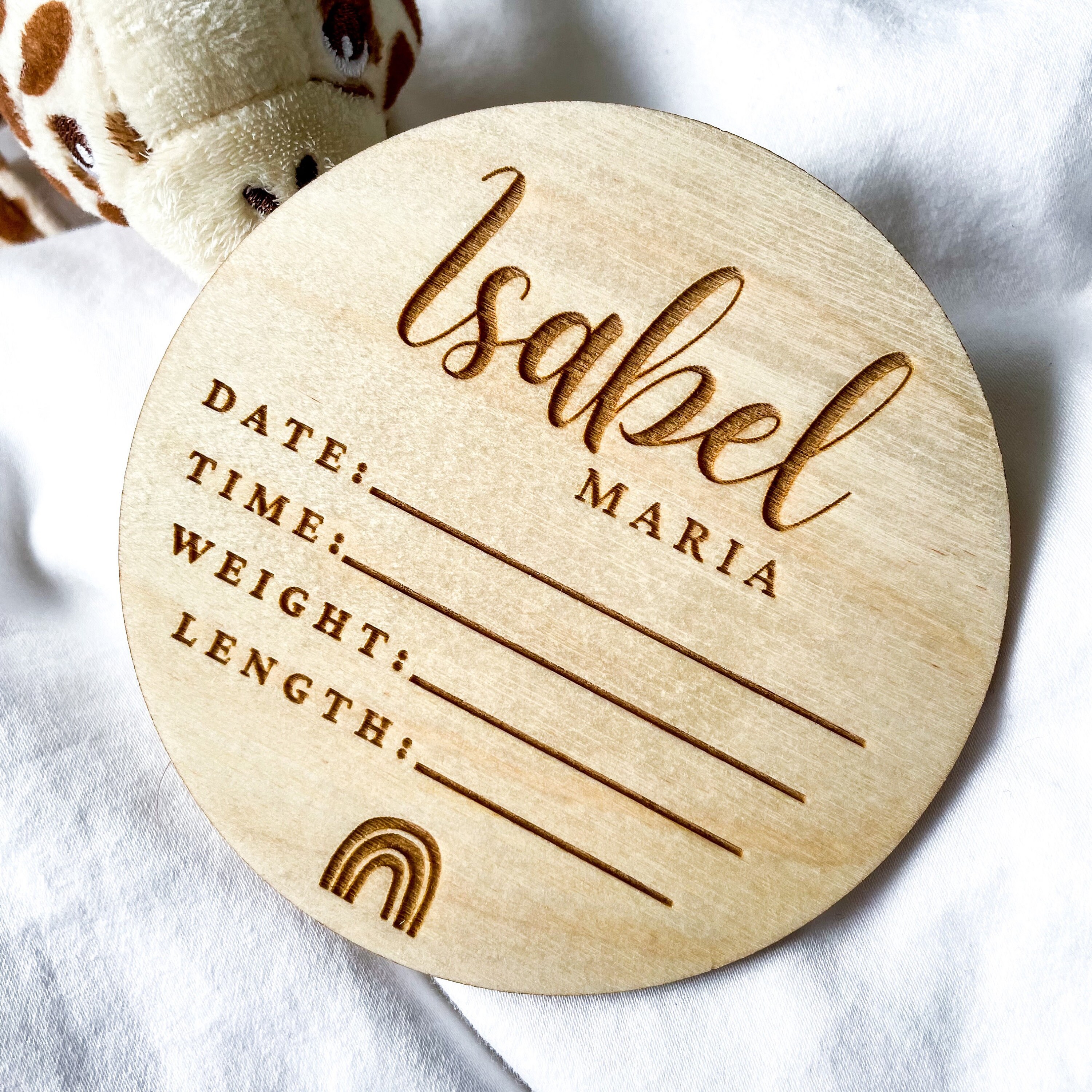 Birth Announcement | Name Details Sign | Baby by the Month Photo Props ...