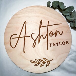 LARGE Baby Name Sign | Birth Announcement | Baby by the Month Photo ...