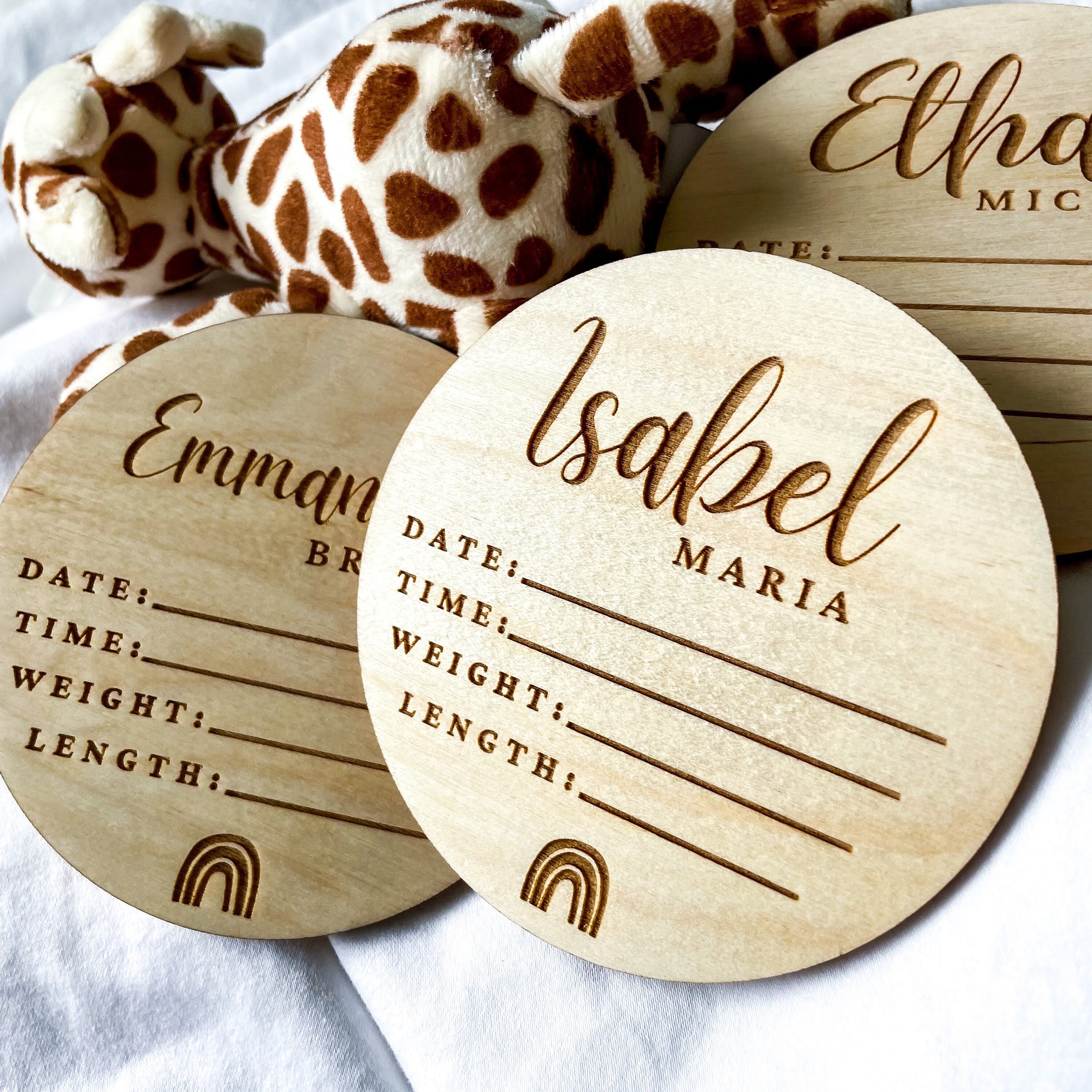 Birth Announcement | Name Details Sign | Baby by the Month Photo Props ...