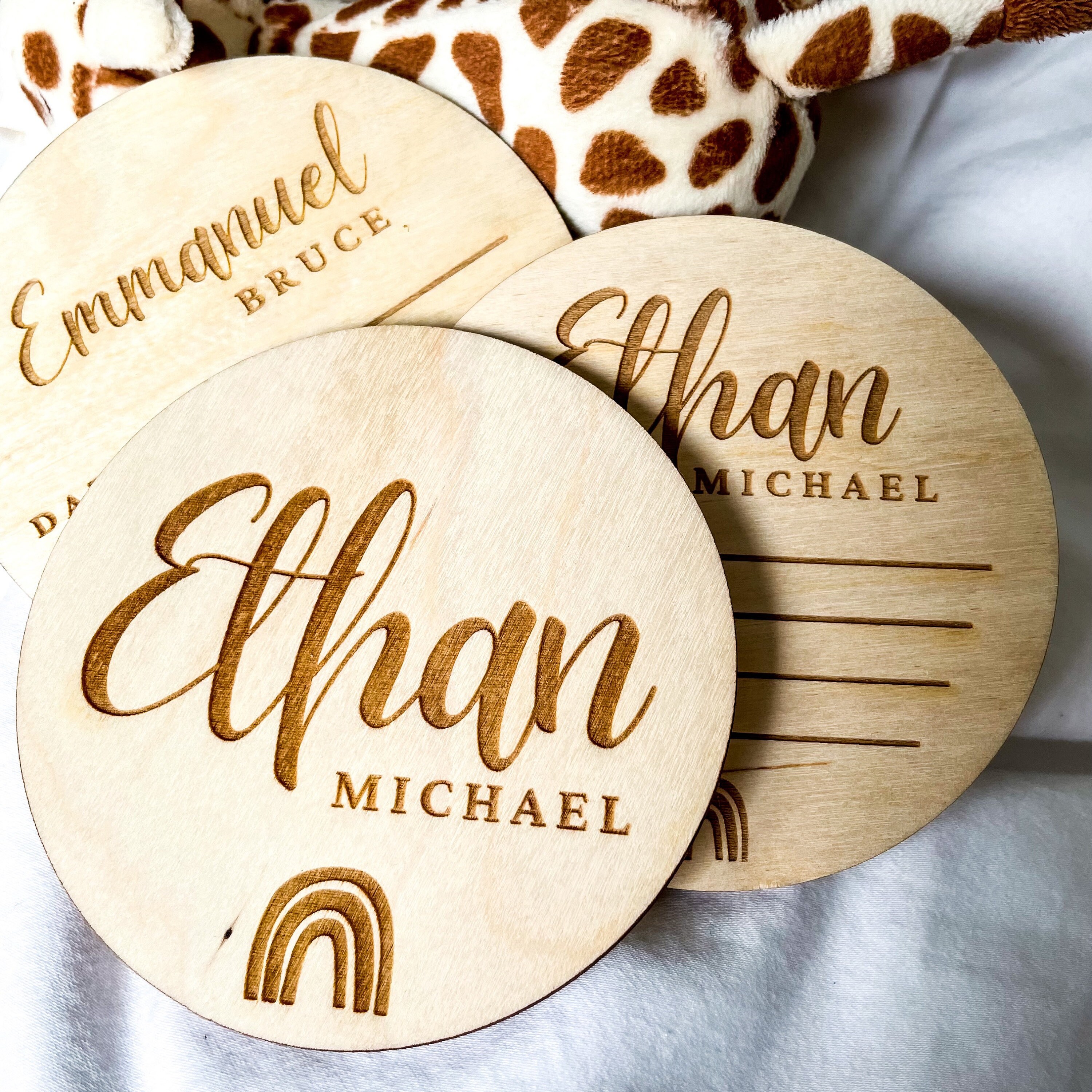 Birth Announcement Name Details Sign Baby by the Month - Etsy