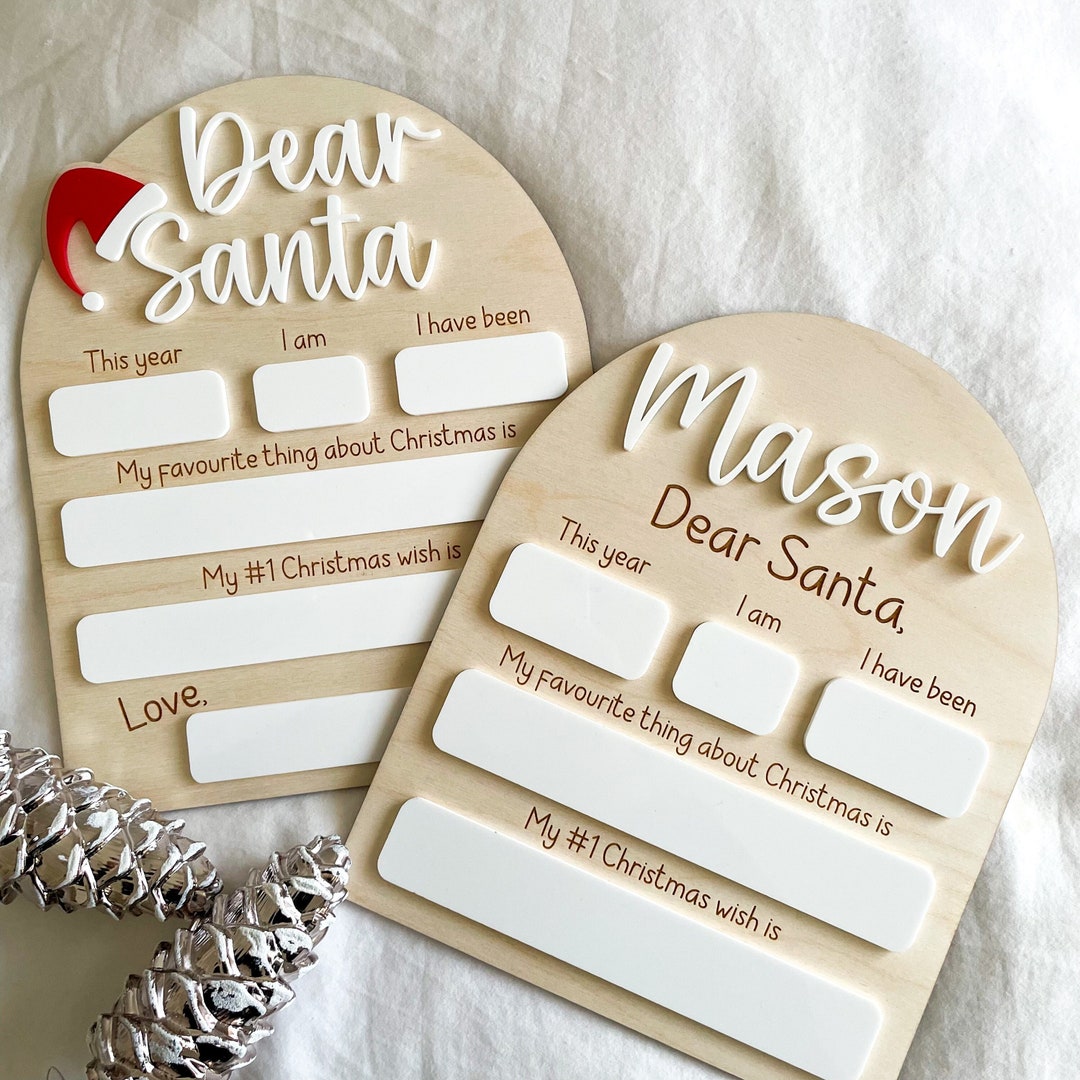 Dear Santa Sign Santa Board Personalized Father Christmas Letter ...