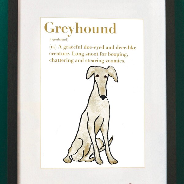 Greyhound Dog Custom Poster - Etsy