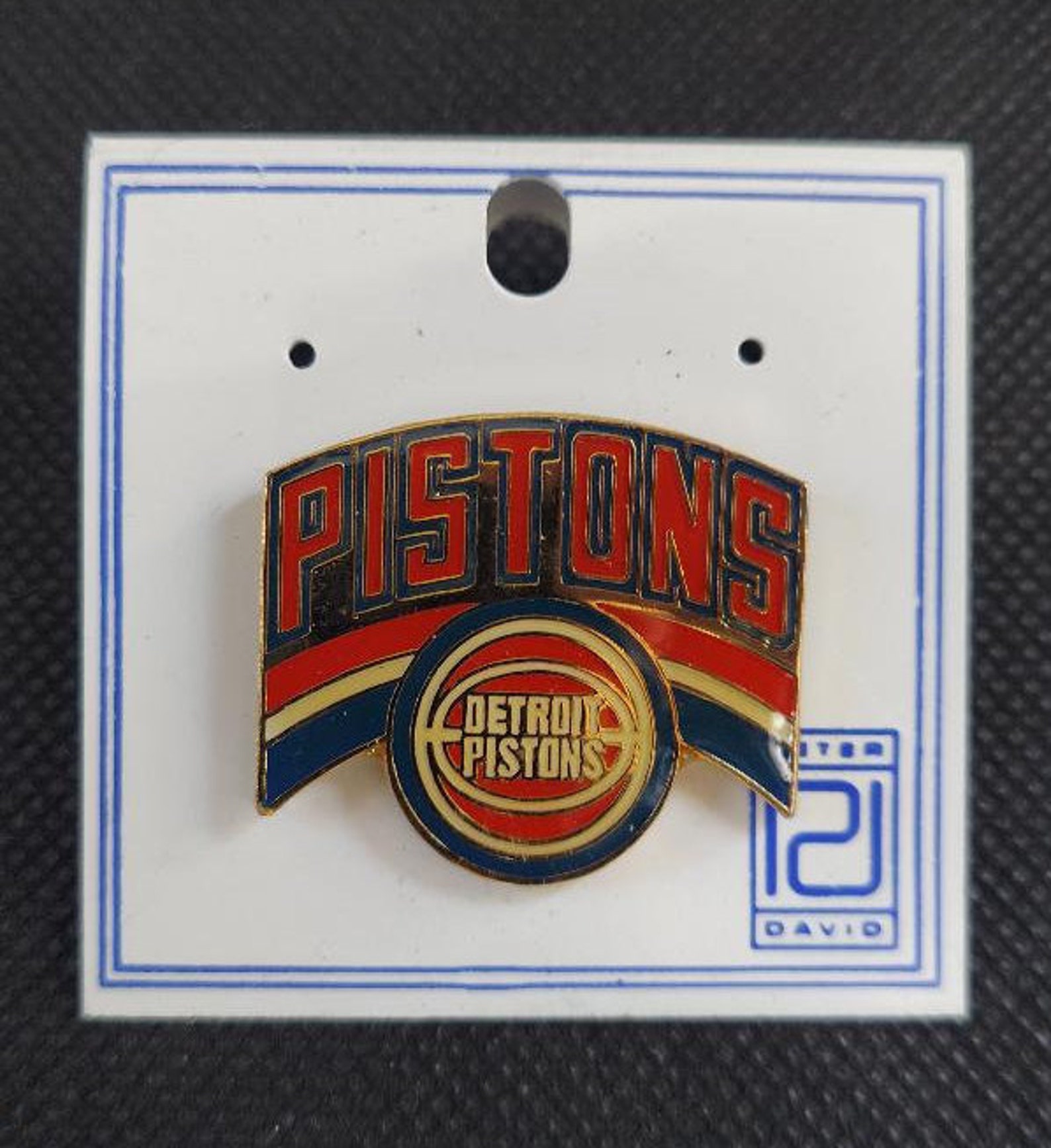 NBA Detroit Pistons Logo Pin Vintage Stamped 1992 Peter David | Etsy
