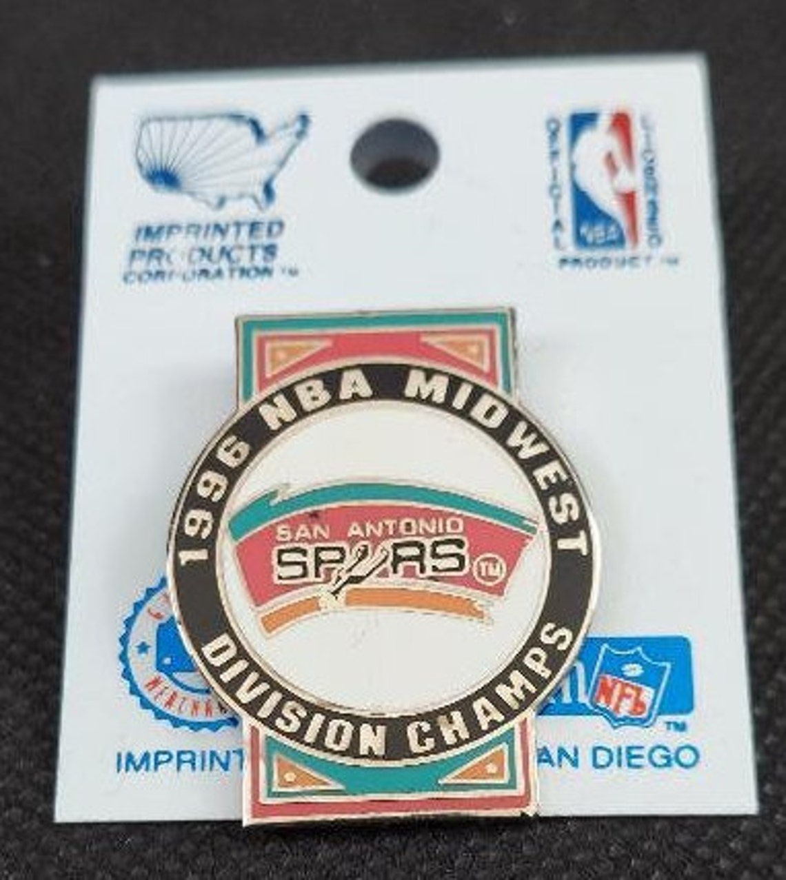San Antonio Spurs 1996 NBA Midwest Division Champs Pin Basketball ...