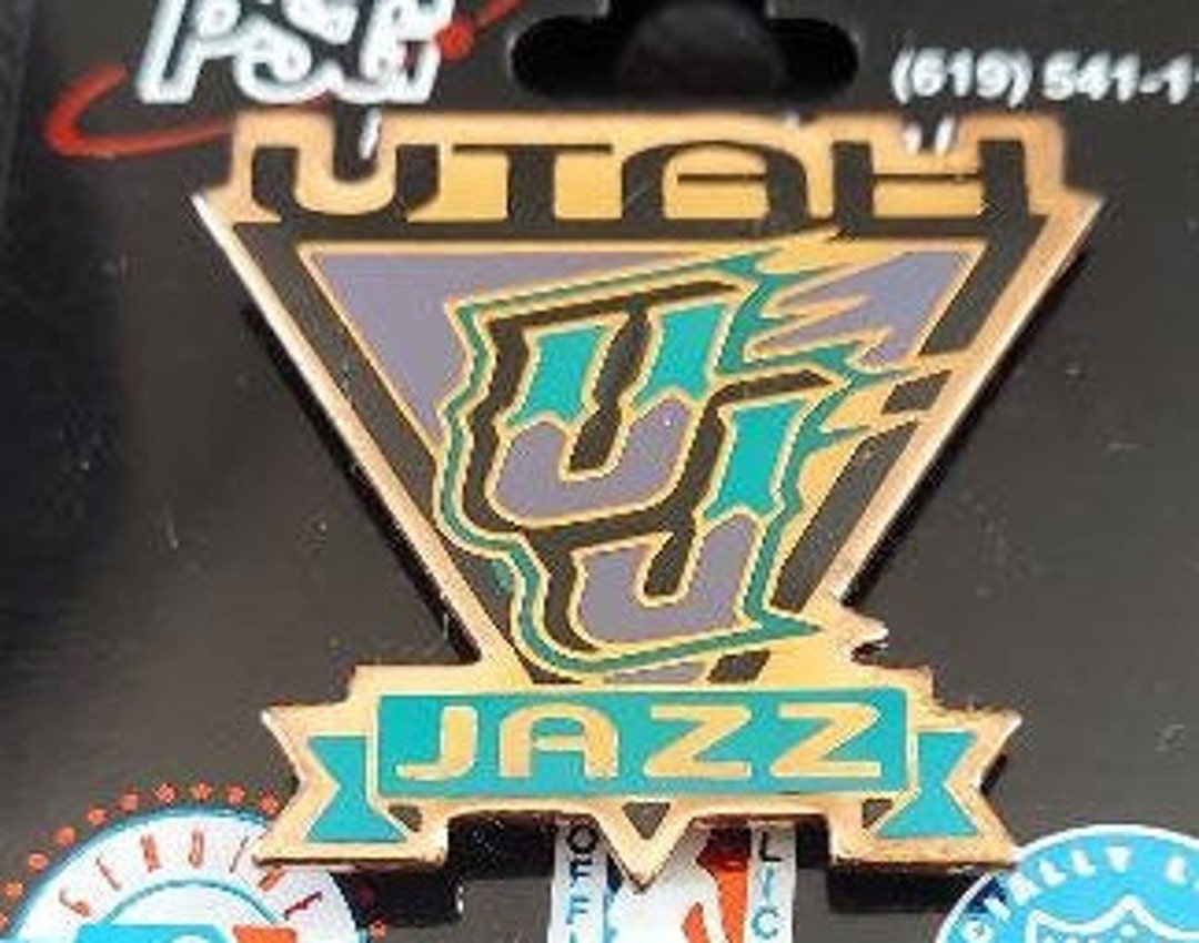 NBA Utah Jazz Vintage Pin PSG 1996 Imprinted Products on Original ...