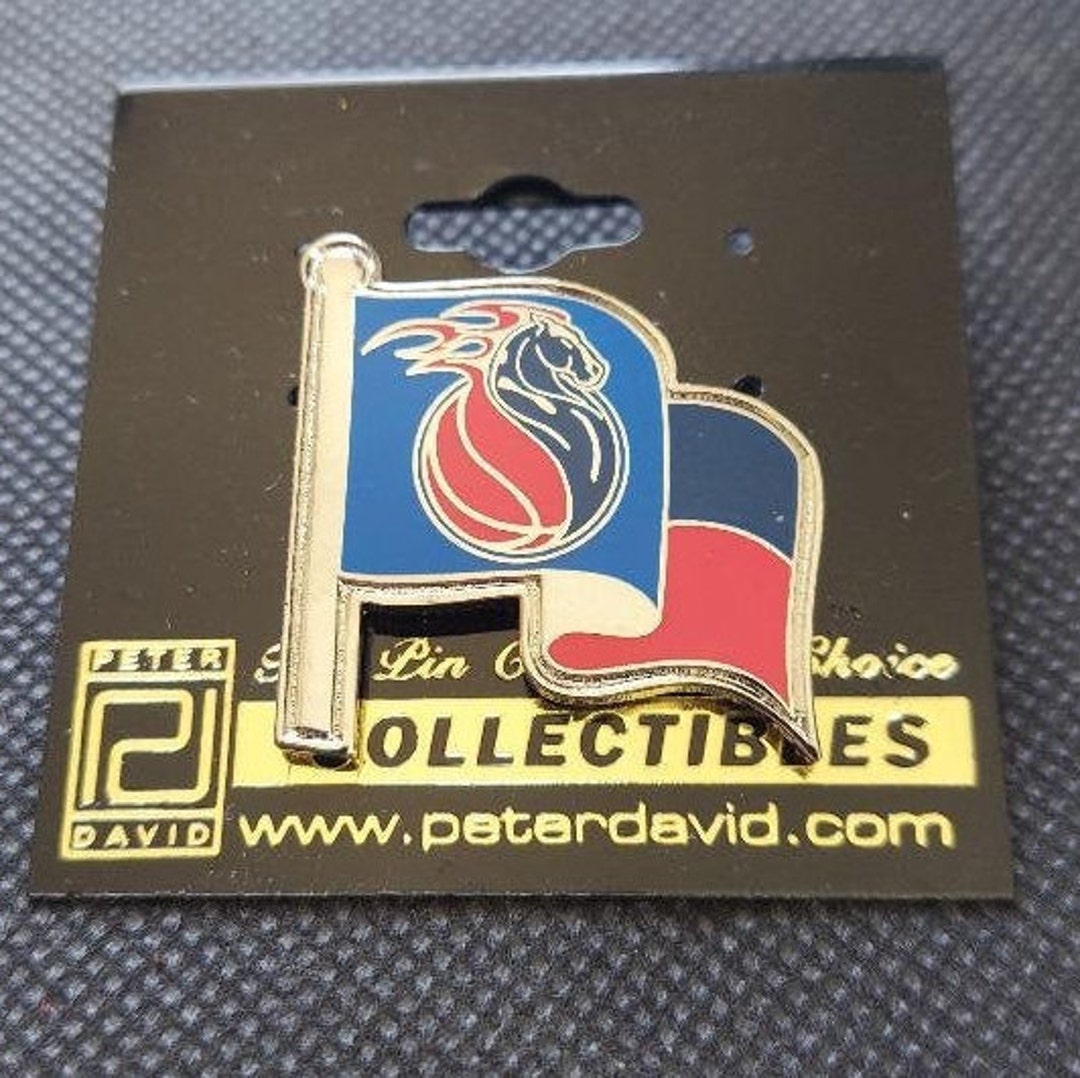 NBA Detroit Pistons Vintage Flag Pin Peter David - Etsy