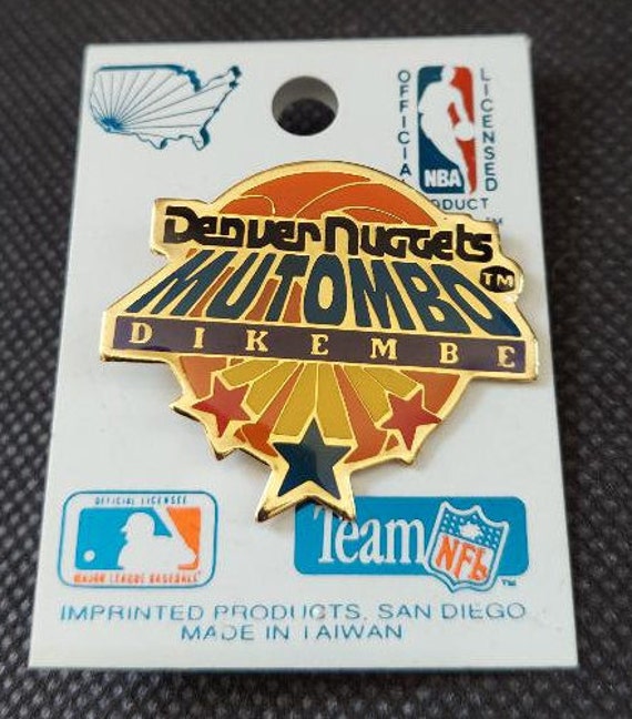 NBA Denver Nuggets Dikembe Mutombo Pin Stamped 1991 I… - Gem