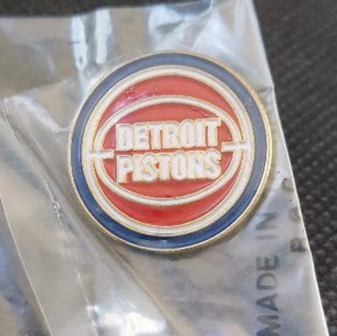 NBA Detroit Pistons Round Logo Pin Basketball 90's Stamped C&PD - Etsy