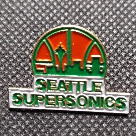 NBA Seattle Supersonics Sonics Logo Pin Stamped CP & … - Gem