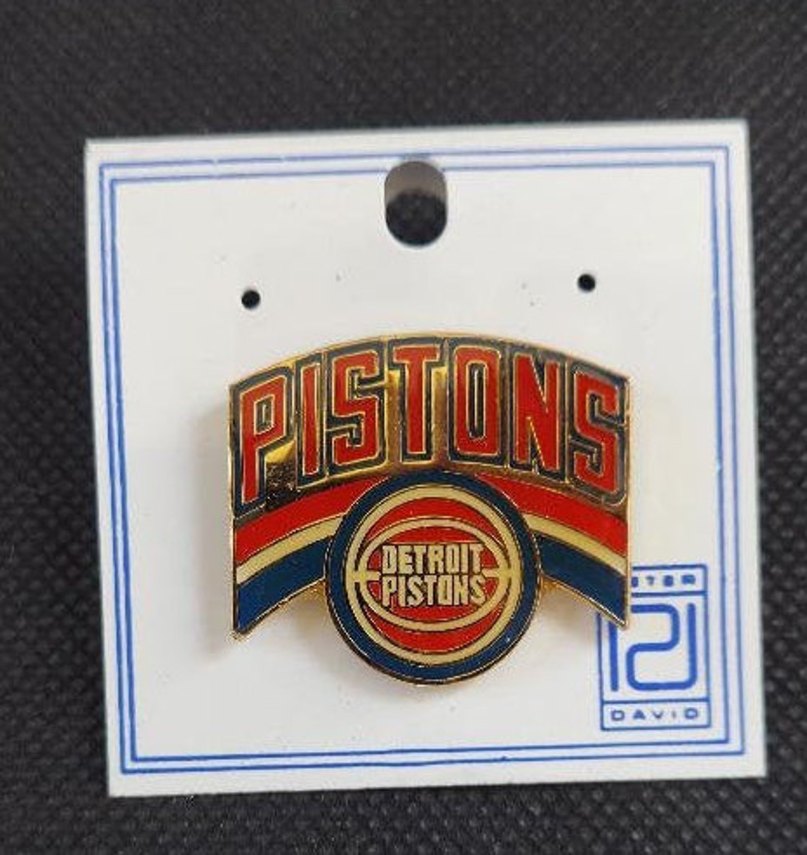 NBA Detroit Pistons Logo Pin Vintage Stamped 1992 Peter David | Etsy