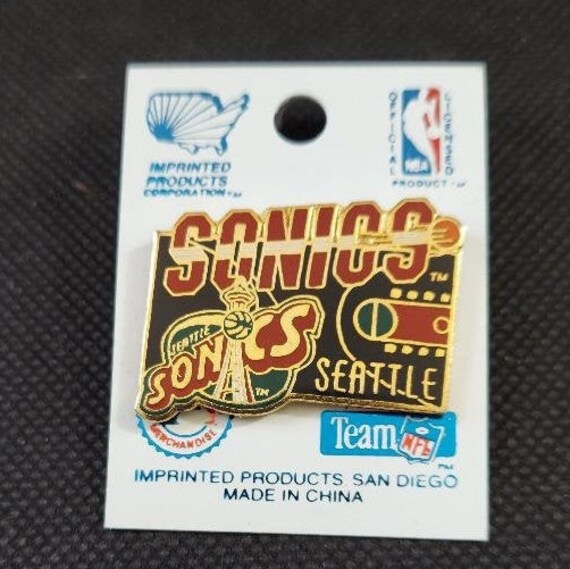 NBA Seattle Supersonics Sonics Vintage Court Space Ne… - Gem