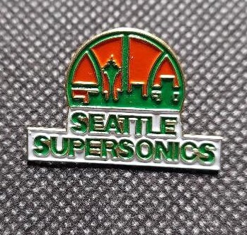 NBA Seattle Supersonics Sonics Logo Pin Stamped CP & D Basketball ...