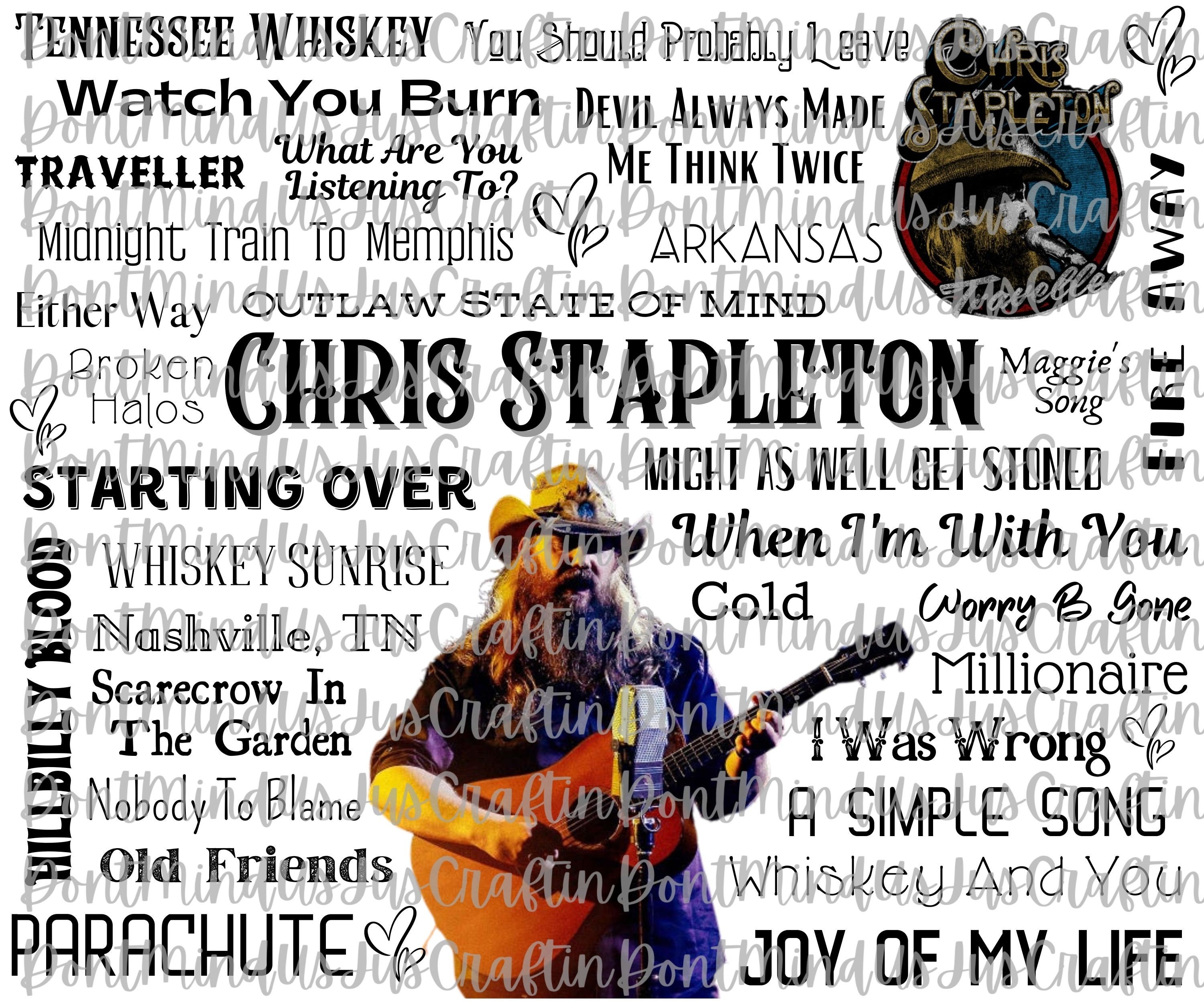 Chris Stapleton Fan Sheet Collage PNG Sublimation Wrap | Etsy