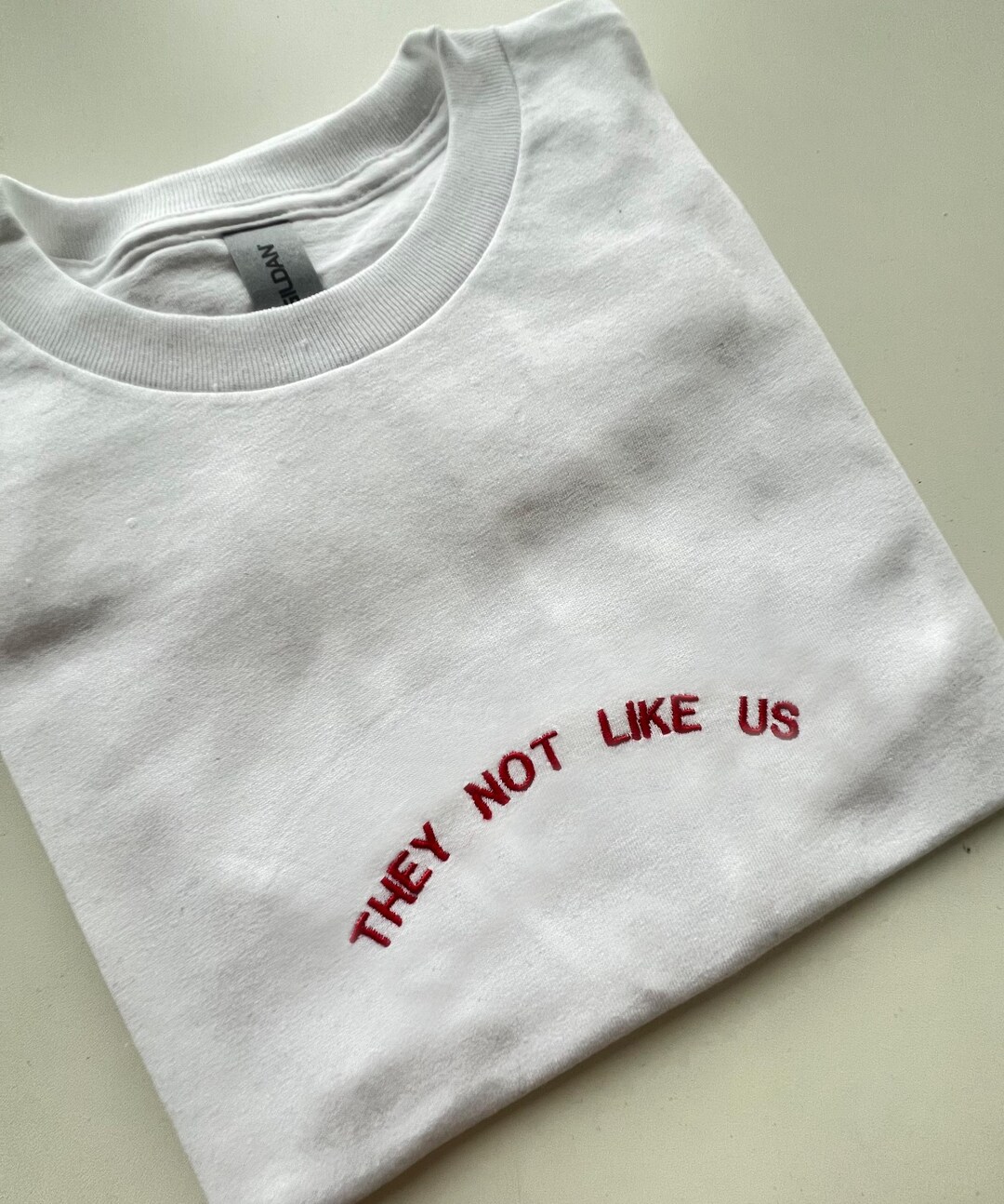 Not Like Us Embroidered T-shirt, Monogram, Funny T-shirt, Unisex, - Etsy