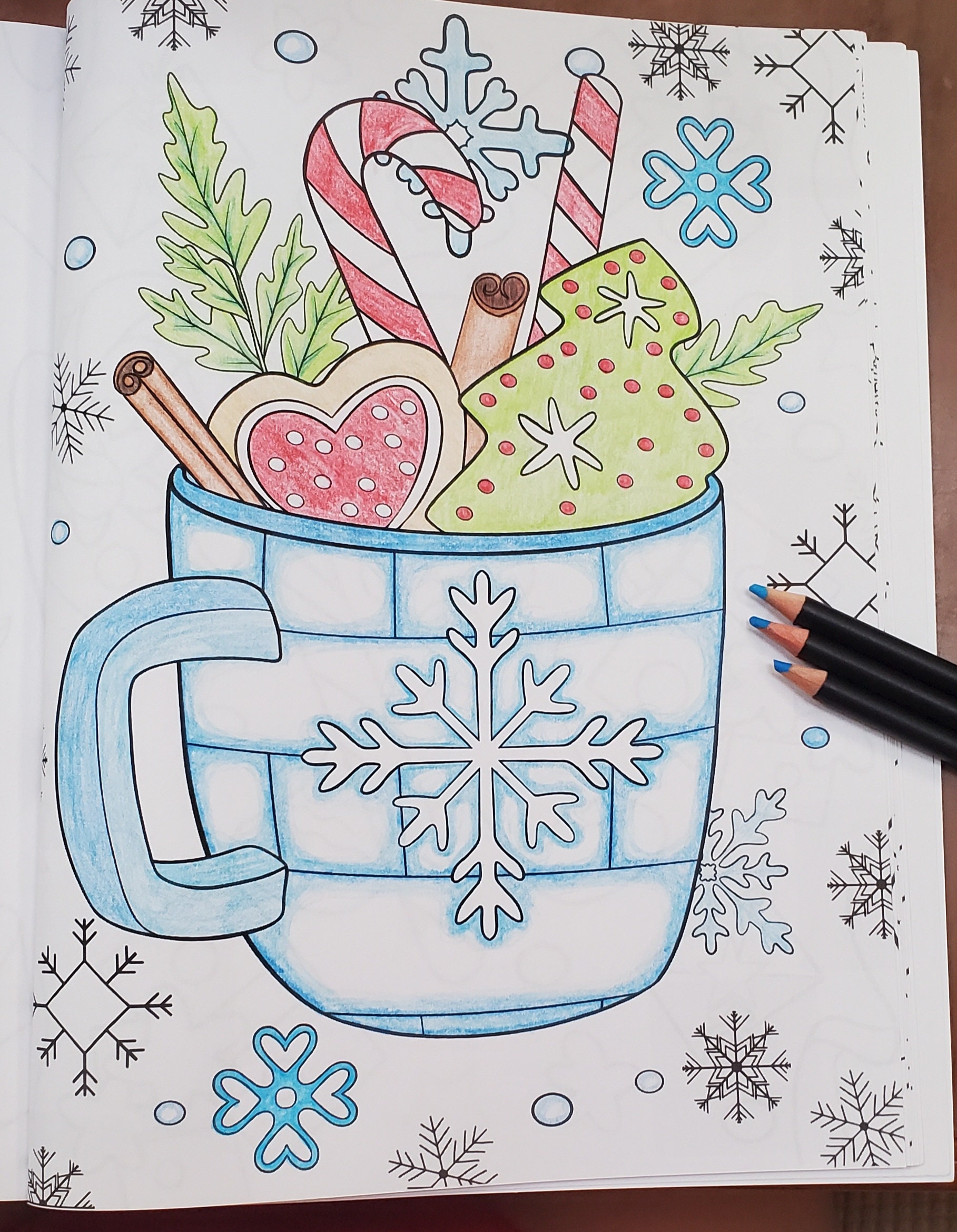 Cozy Christmas Coloring: 50 Festive Pages to Color and Delight - Etsy