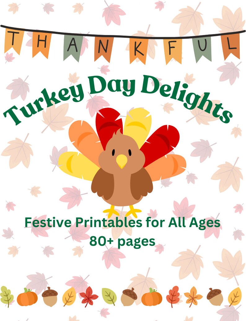 Delicias del día del pavo: imprimibles festivos para todas las edades ...