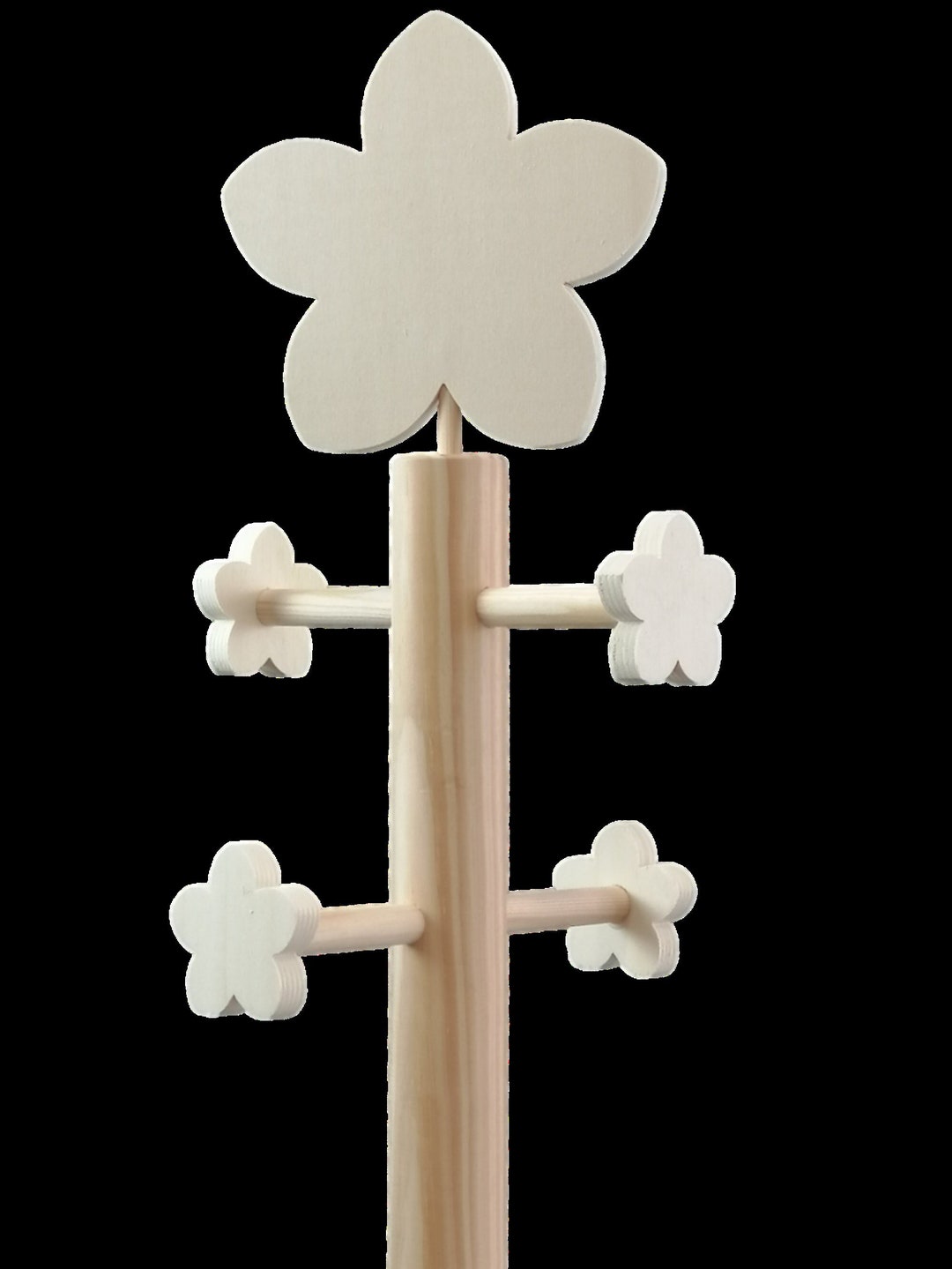 Flower Tree Hanger. Children's Coat Rack in Pine and Raw Poplar, to ...