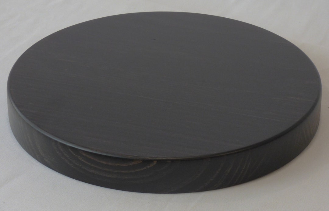 Solid Circular Wooden Bases. Height 3 Cm. Black Varnish Finish. Various ...