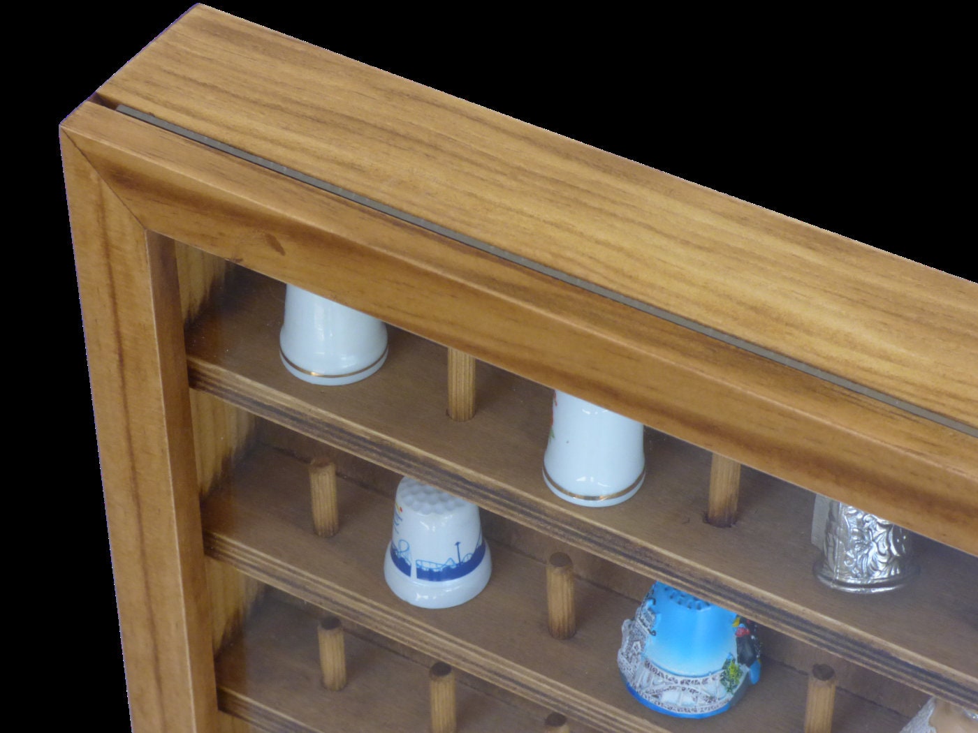 Thimble Collection Display Case. Oak Varnish Finish. Various - Etsy UK