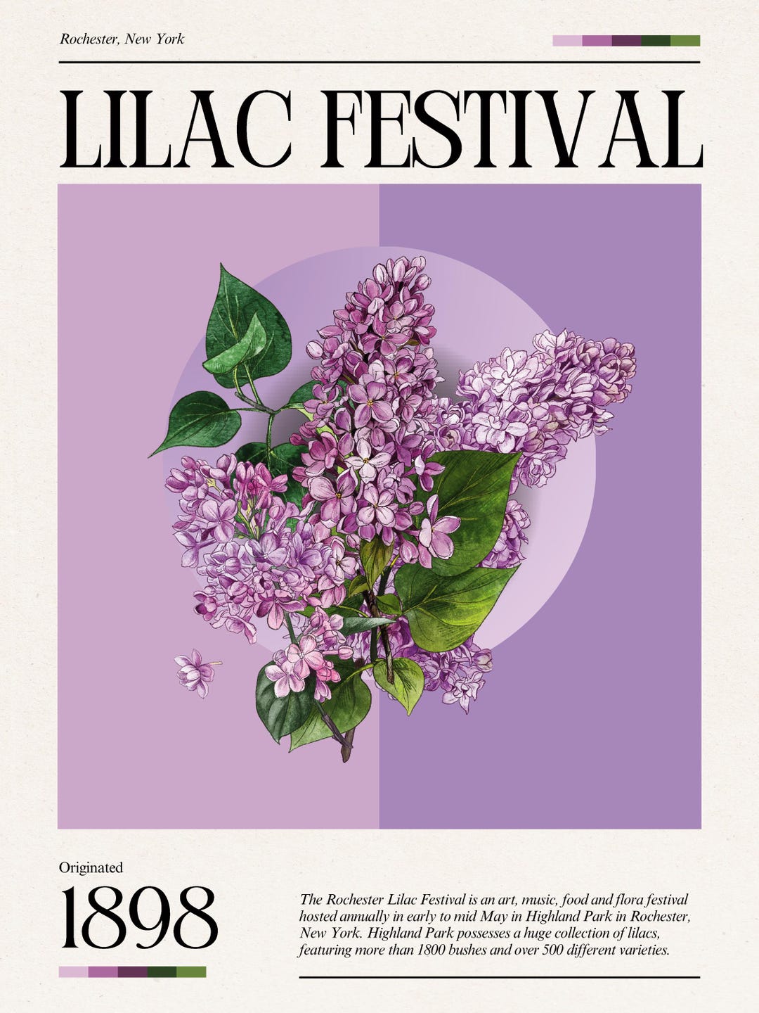 Rochester Lilac Festival Downloadable Print - Etsy