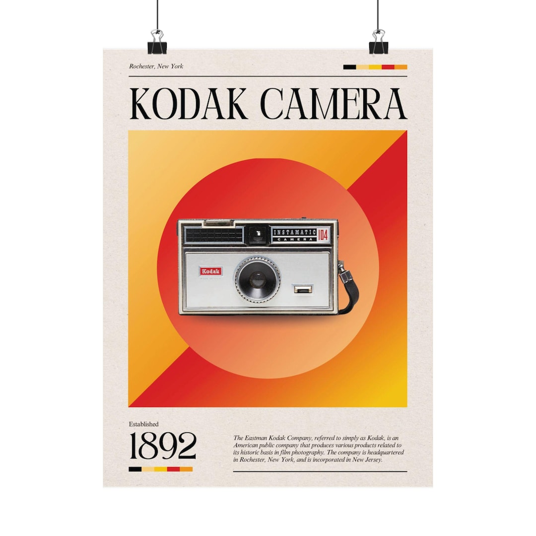 Rochester NY Kodak Art Print, Retro Wall Decor, Photography Lover Gift ...