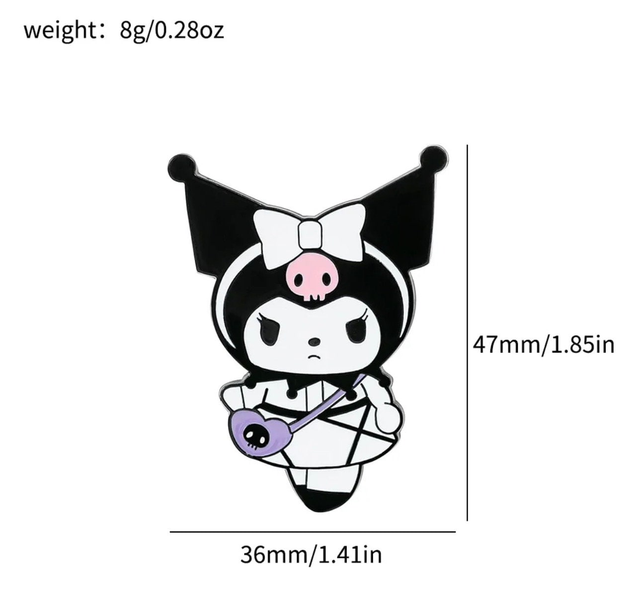 Cute Sanrio Kuromi Goth Halloween Enamel Pin, Brooch, Lapel Pin, Badge ...