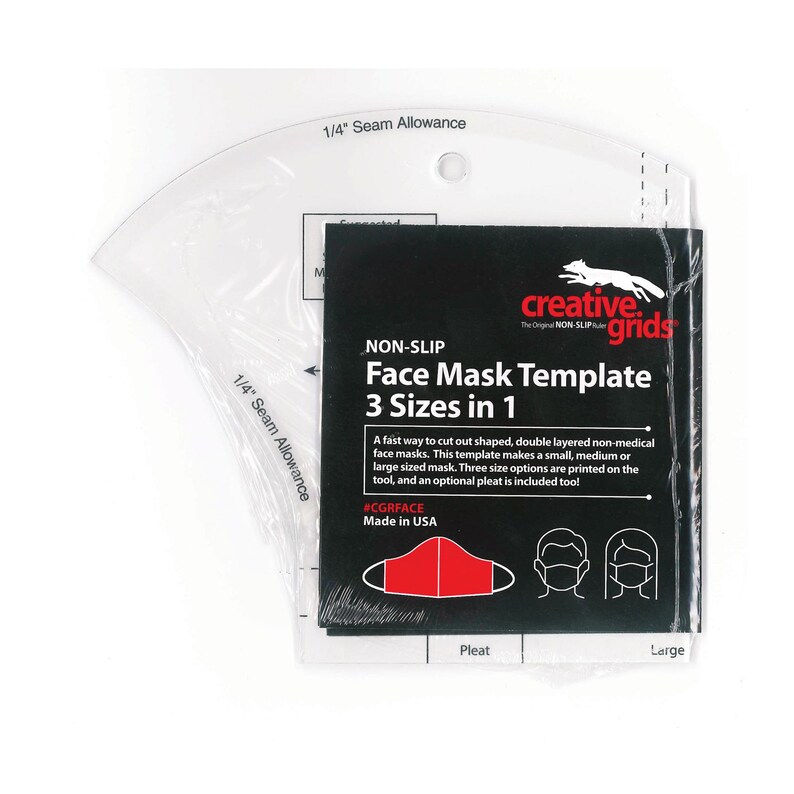 Creative Grids Face Mask Sewing Template Pattern 3 Sizes in 1 CGRFACE ...