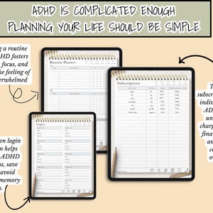 2024 & 2025 ADHD Planner, ADHD Daily Planner, Adhd Goodnotes Planner ...