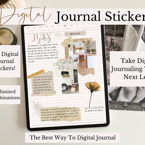 Digital Journal Stickers Stickers for Journaling Bullet - Etsy