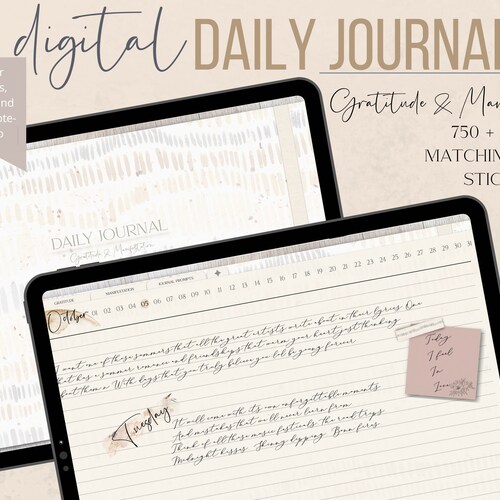 Digital Daily Journal 365 Pages Digital Journal for Ipad - Etsy
