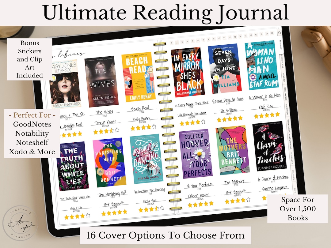 Digital Reading Journal: Goodnotes Book Review & Tracker (digital ...