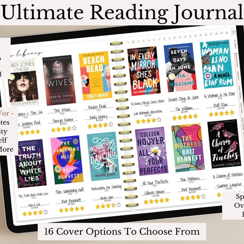 Digital Reading Journal Goodnotes Digital Reading Planner - Etsy