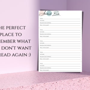 Printable Reading Journal Reading Log Bookshelf Reading - Etsy Canada