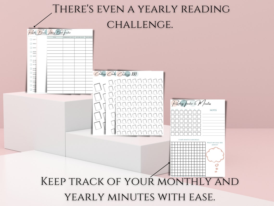 Printable Reading Journal Reading Log Bookshelf Reading | Etsy