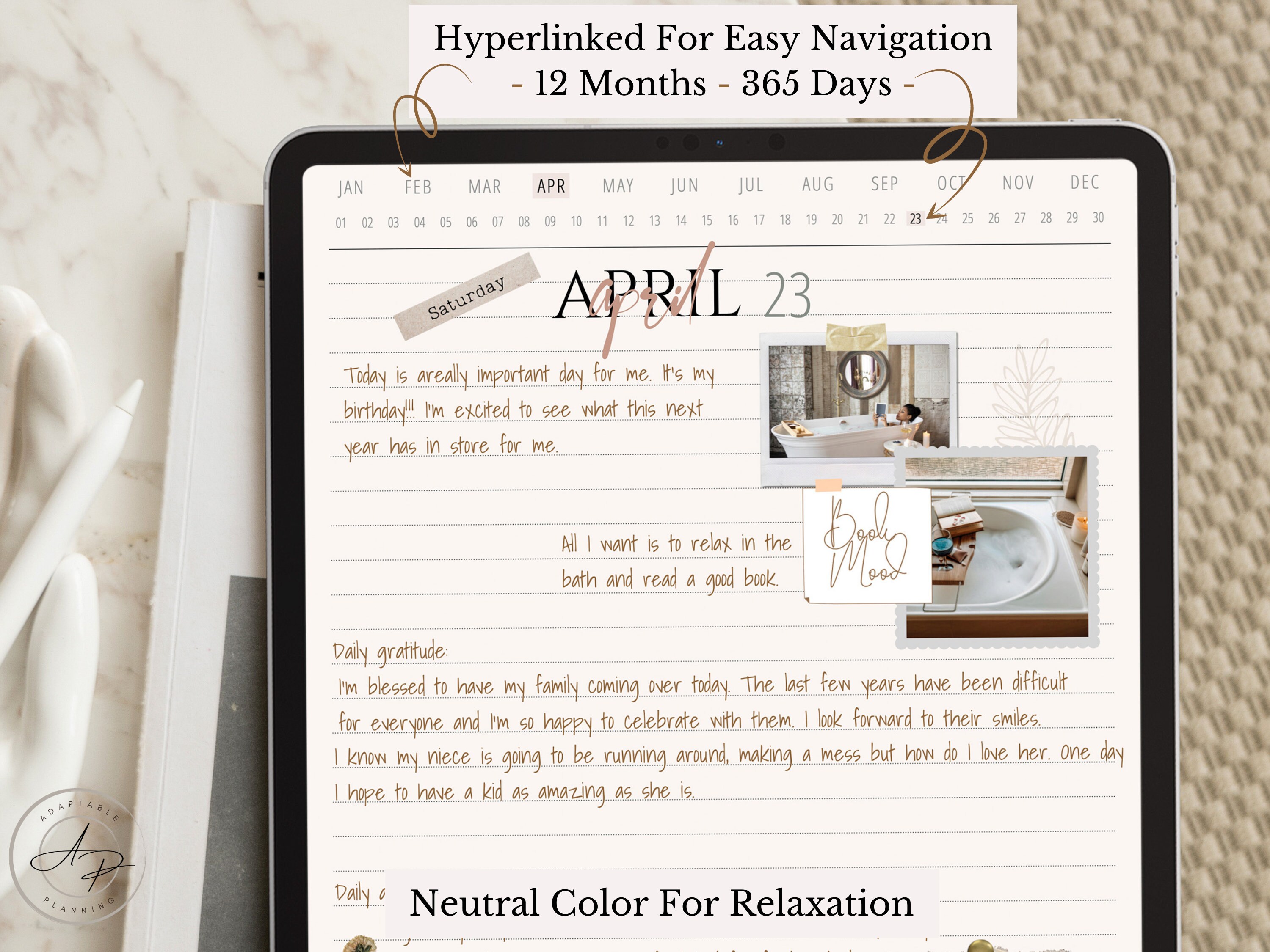 Digital Daily Journal Pages Digital Journal for Ipad - Etsy Canada