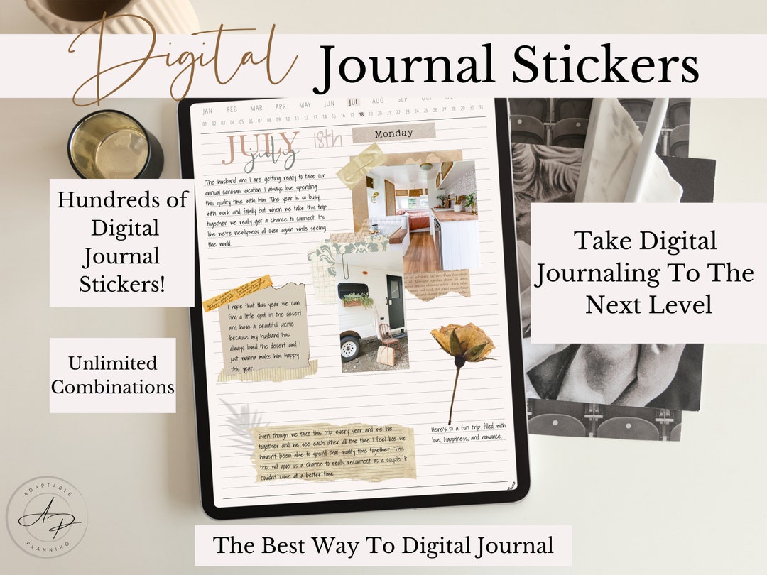 Digital Journal Stickers, Stickers for Journaling, Bullet Journal ...